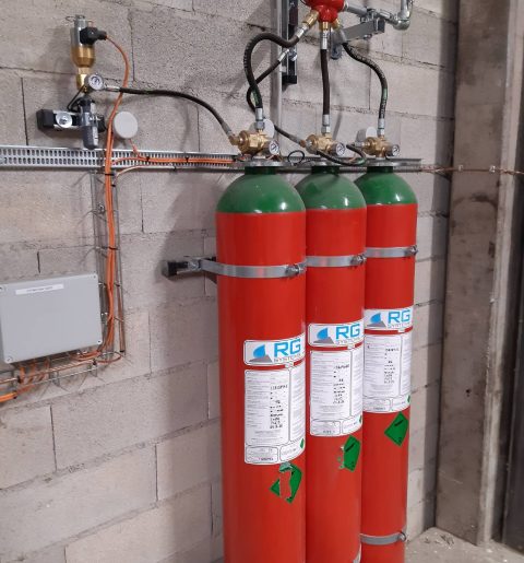 Installation d'extinction automatique à gaz par ITEX